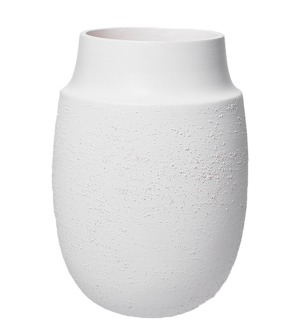 AYA vase with structure finish, White - Ceramic Pots & Vases ...